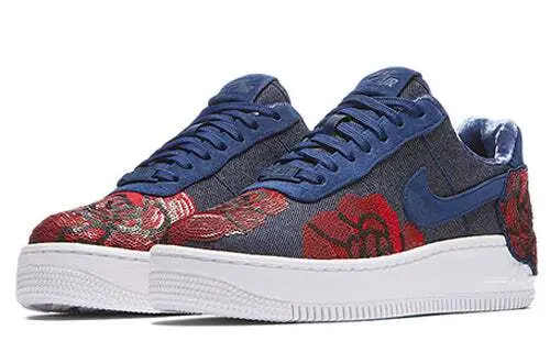 Nike Force 1 Floral Sequin Sneakers