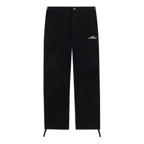 LI-NING Skateboarding Graphic Straight Cargo Pants - Black