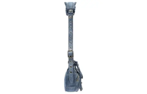 Balenciaga Le Cagole Xs Denim Shoulder Bag - Blue