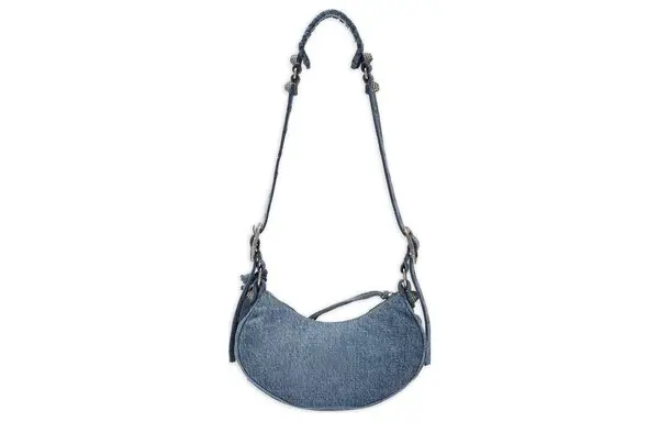 Balenciaga Le Cagole Xs Denim Shoulder Bag - Blue