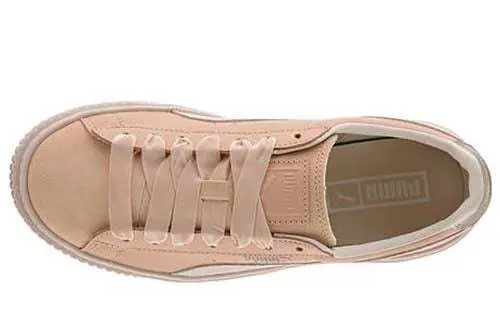 PUMA Basket Platform Up "natural Vachetta" Sneakers - Pink
