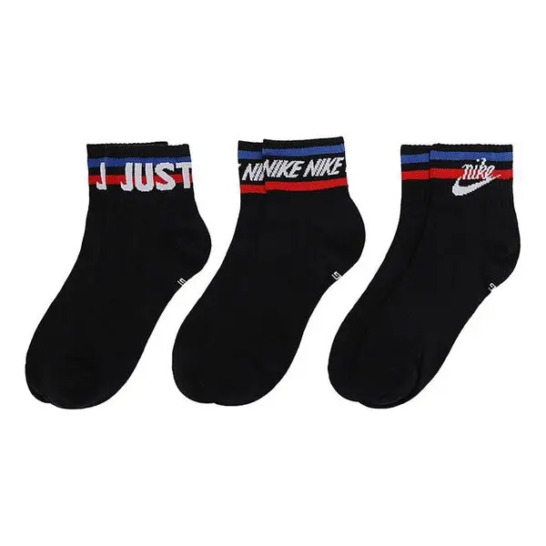 Nike Mid-top Socks 3 Pair Pack - Black