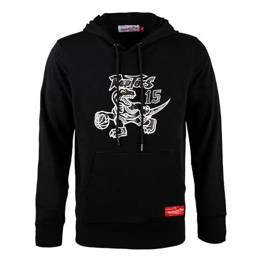 Mitchell & Ness X Nba Toronto Raptors Logo Hoodie 'vince Carter 15 - Black