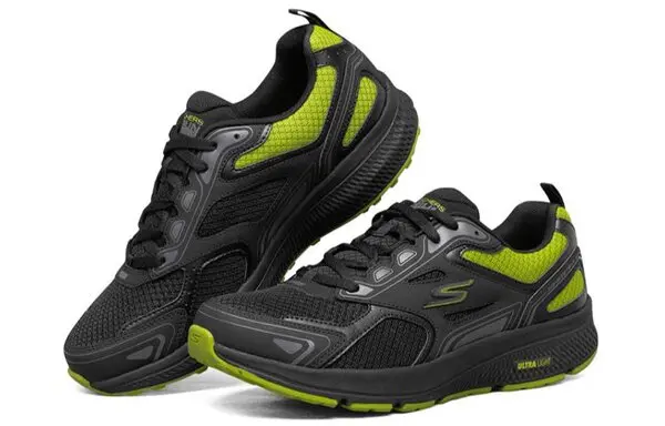 Sketchers Go Run Consistent Athletic Sneakers - Black/yellow