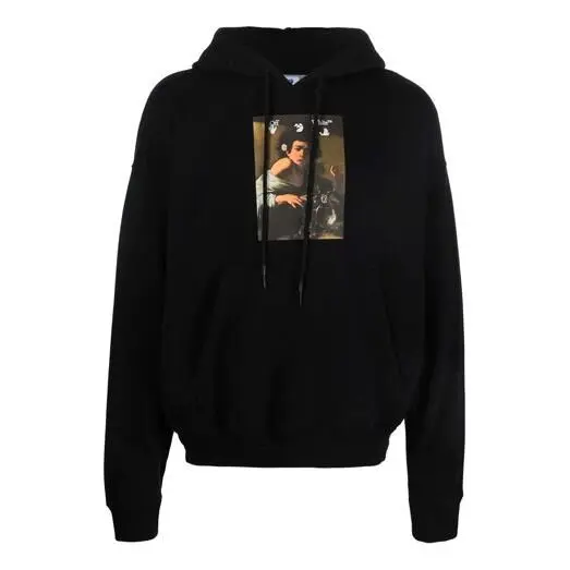 Off-White Fw21 Alphabet Print Drawstring Pullover - Black