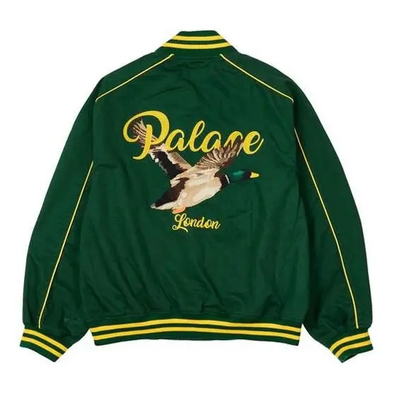 PALACE Ss21 Chain Stitch Bomber Jacket - Green