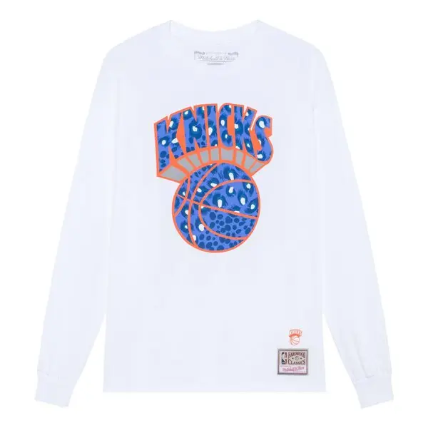 Mitchell & Ness X Nba Uninterrupted New York Knicks Long Sleeve T-shirt - White