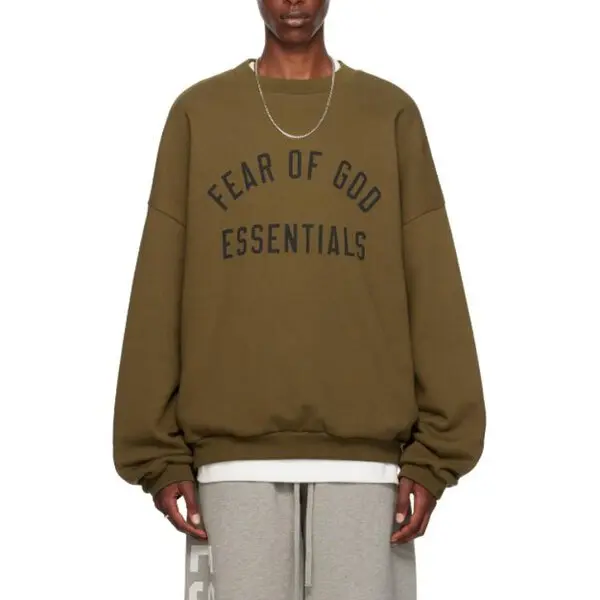 Fear Of God Fleece Crewneck - Olive