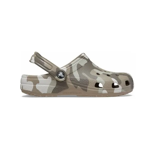 CROCS Camo Beach Clogs - Brown/white/green