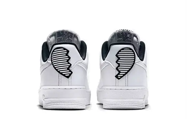 Nike Force 1 '07 Se Lx "broken Hearted" Sneakers - White/black