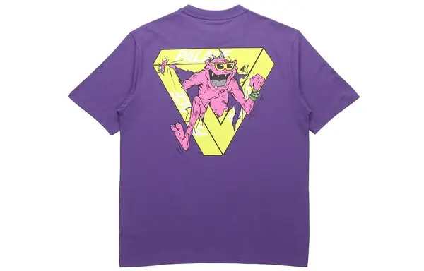 PALACE X M-zone Crossover Small Tri-ferg Pattern Short Sleeve T-shirt - Purple