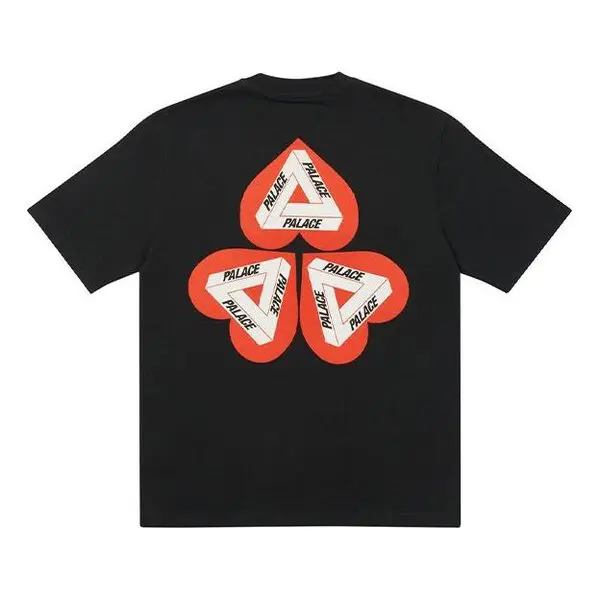 PALACE Heart Shape Tri-ferg Short Sleeve T-shirt - Black