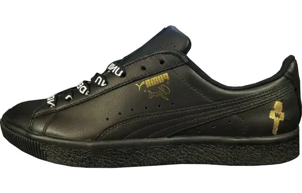 PUMA Clyde Core Leather Foil Sneakers