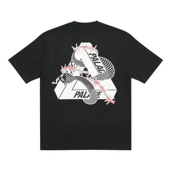 PALACE Hesh Mit Fresh Logo Round Neck Short Sleeve Tee - Black