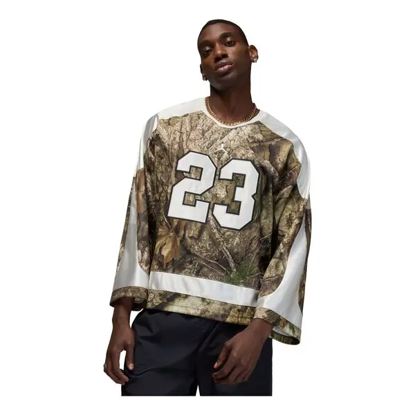 JORDAN Realtree' Camouflage Pullover Jersey - Medium Olive/sail