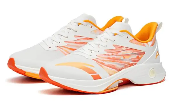 ANTA Mach 3.0 Athletic Sneakers - White/orange