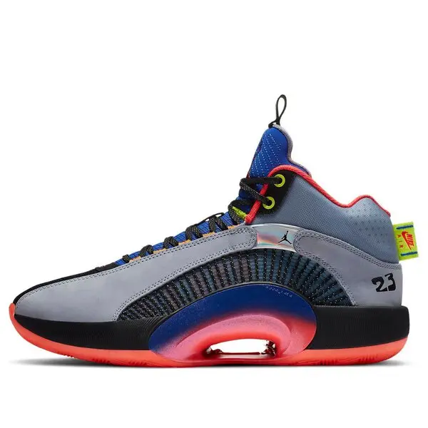 JORDAN 35 Mid Top Basketball Sneakers - Grey