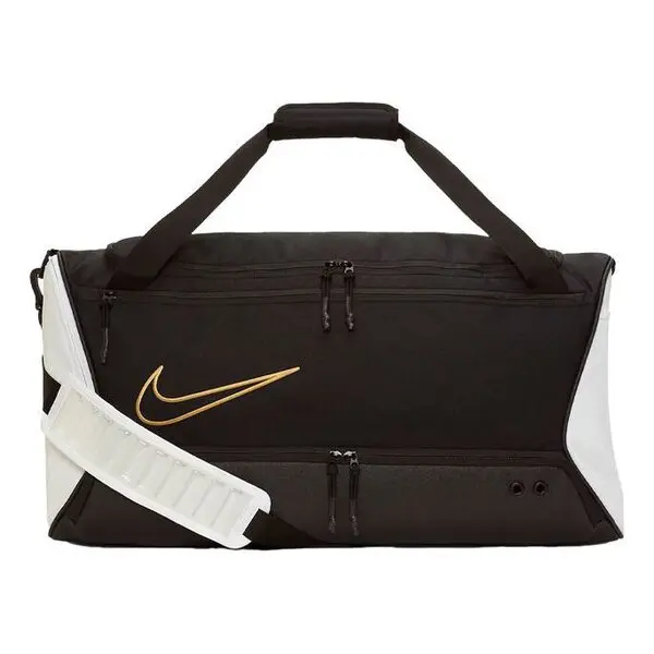 Nike Elite Basketball Duffle Bag - Black/white/metallic Gold