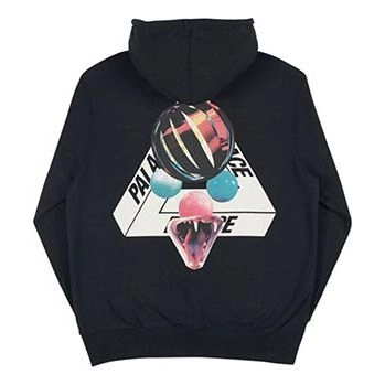 PALACE Graphic Print Hooded Sweatshirt - Black
