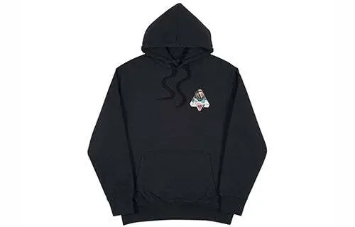 PALACE Graphic Print Hooded Sweatshirt - Black