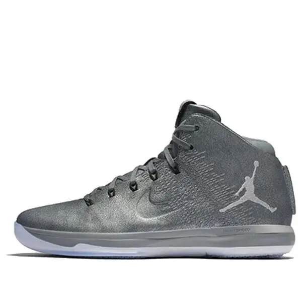 JORDAN 31 "battle Grey" High Top Sneakers - Wolf Grey/wolf Grey-black