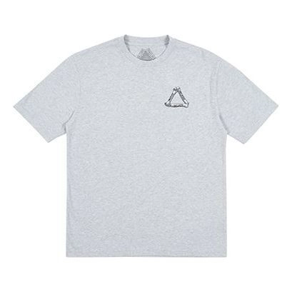 PALACE Bones Marl Logo Printing Short Sleeve T-shirt - Grey