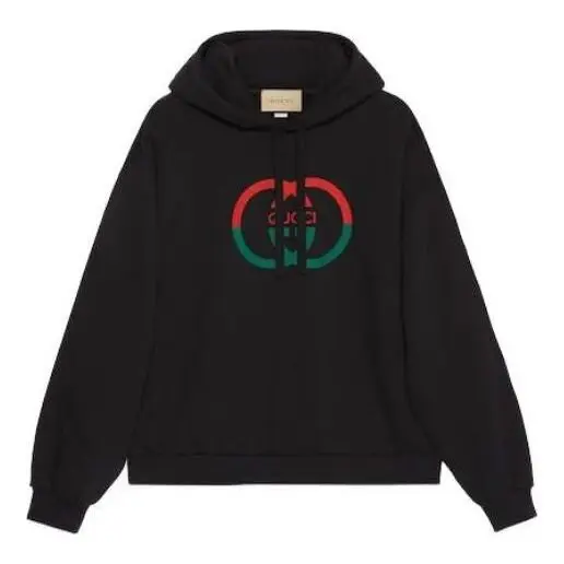 Gucci Cotton Jersey Hooded Sweatshirt With Graphic Print - Black