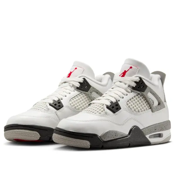 JORDAN 4 Retro "white Cement" 2025 - Summit White/fire Red/tech Grey