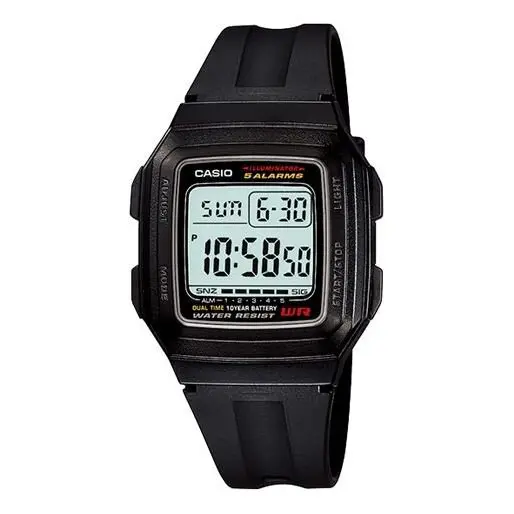 Casio Digital Quartz Watch With Water Resistance - Black