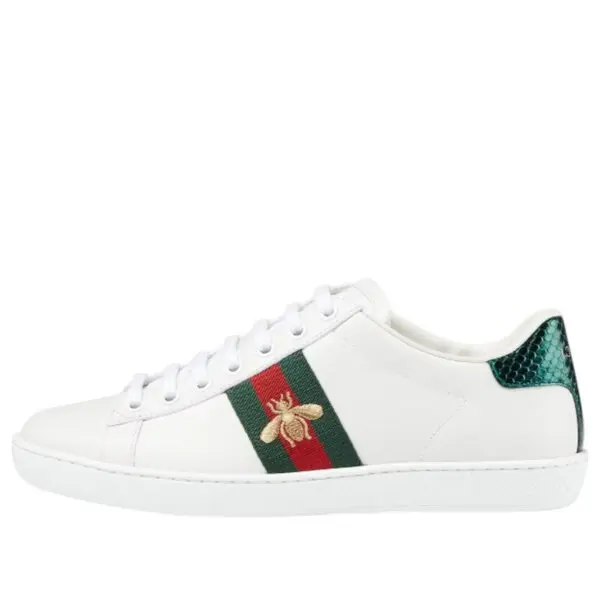 Gucci Ace Embroidered Bee Sneakers - White