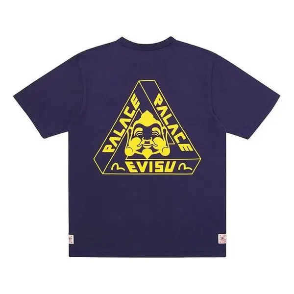 PALACE X Evisu Short Sleeve T-shirt - Blue Yellow