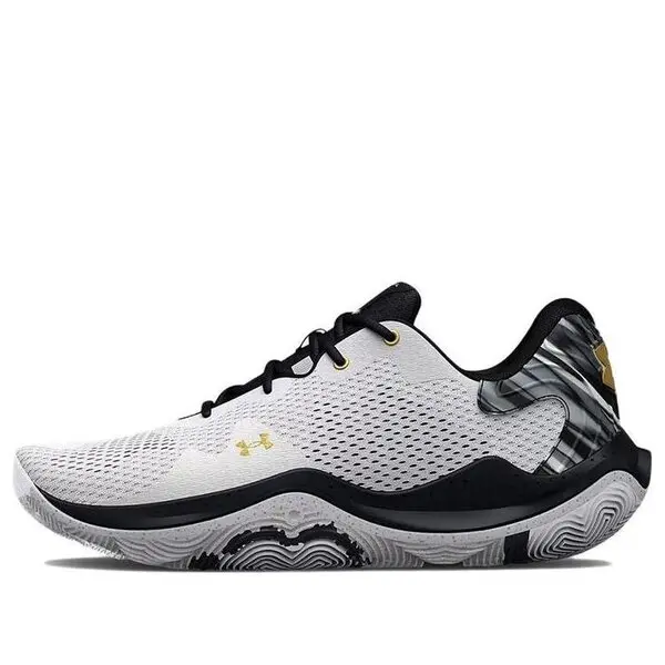 Under Armour Spawn 4 Mid Top Basketball Shoes - White/black