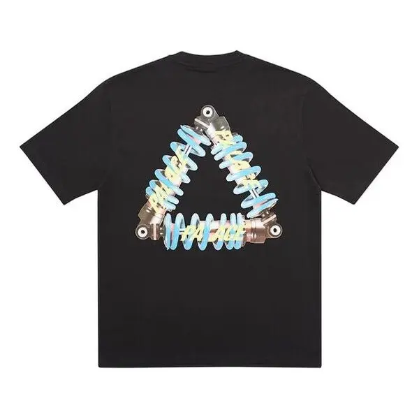 PALACE Tri-pumping Pattern Printing Short Sleeve T-shirt - Black