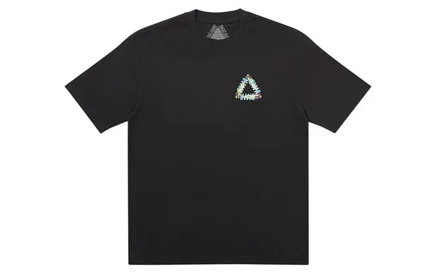 PALACE Tri-pumping Pattern Printing Short Sleeve T-shirt - Black