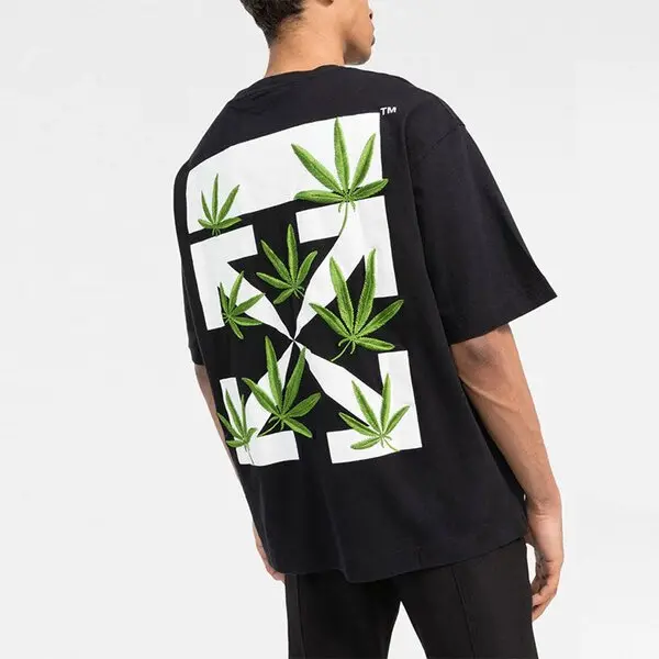 Off-White Weed Arrows Oversized T-shirt 'black Green