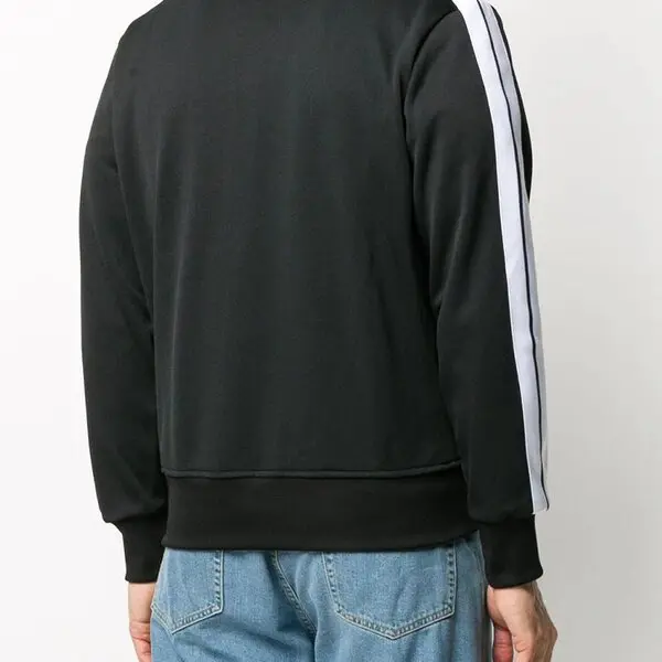 Palm Angels Sporty Stripes Zip-up Track Jacket - Black
