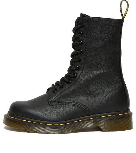 Dr. Martens 1490 Virginia Leather Lace-up Boots - Black