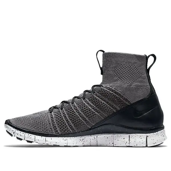 Nike Free Flyknit Mercurial High Top Sneakers - Grey/silver/black