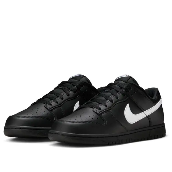 Nike Dunk Low "black White Swoosh" Sneakers