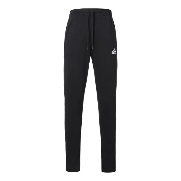 Adidas Essentials Solid Color Slim Fit Running Sports Pants - Black