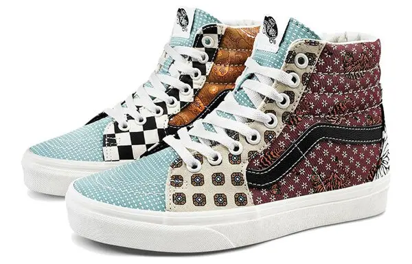 VANS Sk8-hi Tiger Patchwork High Top Sneakers