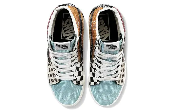 VANS Sk8-hi Tiger Patchwork High Top Sneakers - Black