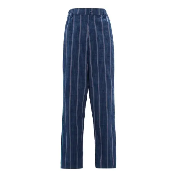 Adidas Originals Mw Tp Contrasting Colors Straight Sports Pants Navy - Blue