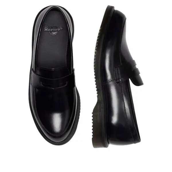 Dr. Martens Temara Polished Smooth Leather Loafers - Black