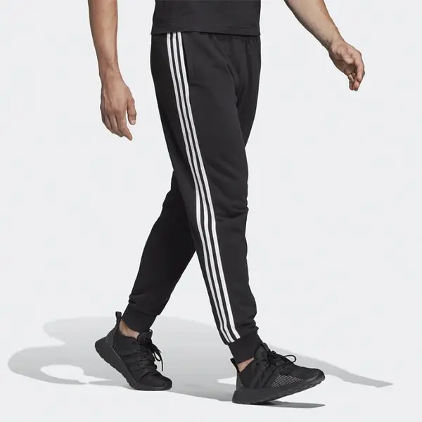Adidas Essentials 3-stripes Tapered Cuffed Pants - Black