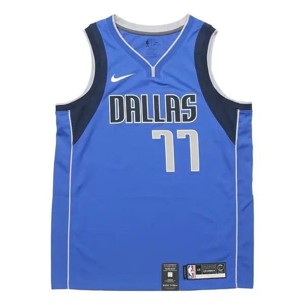 Nike Nba Dallas Mavericks Luka Doncic #77 Basketball Jersey - Blue