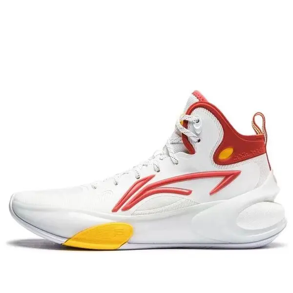 LI-NING Yushuai 17 High 'home' Athletic Sneakers - White/red/yellow