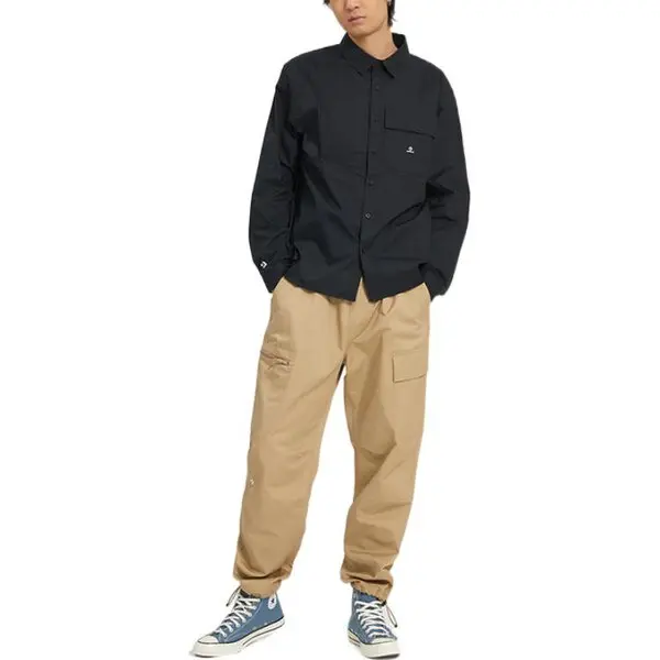 CONVERSE Woven Long Sleeve Button Down Shirt Asia Sizing