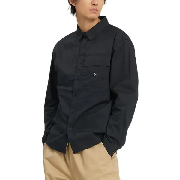 CONVERSE Woven Long Sleeve Button Down Shirt Asia Sizing