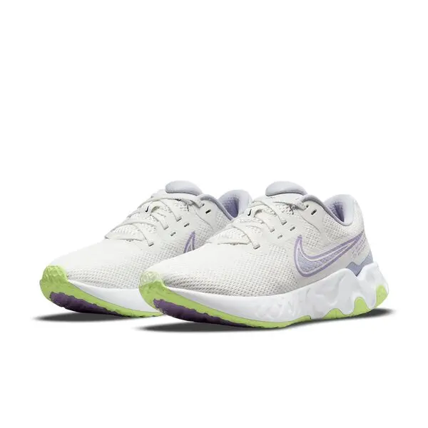 Nike Renew Ride 2 Athletic Sneakers - White/purple/green